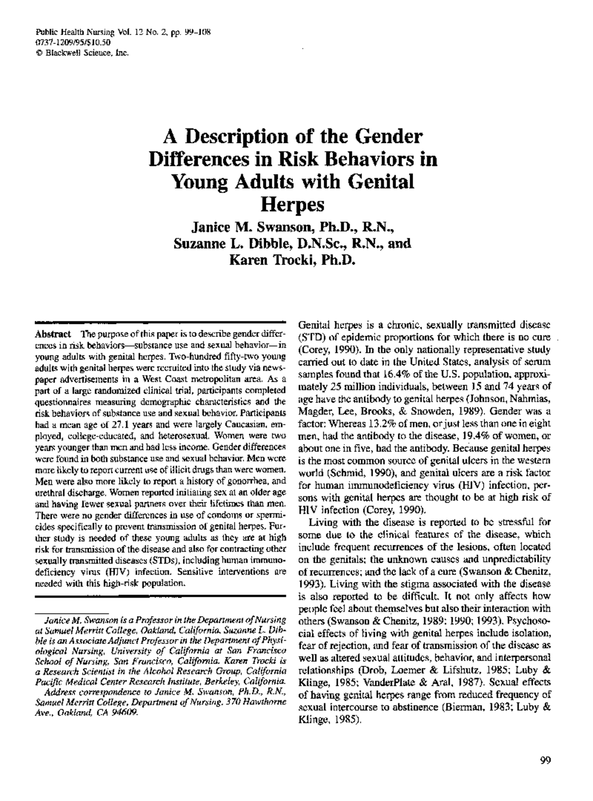 A Description of the Gender Differences - NUR 1520C - SJRstate - Studocu