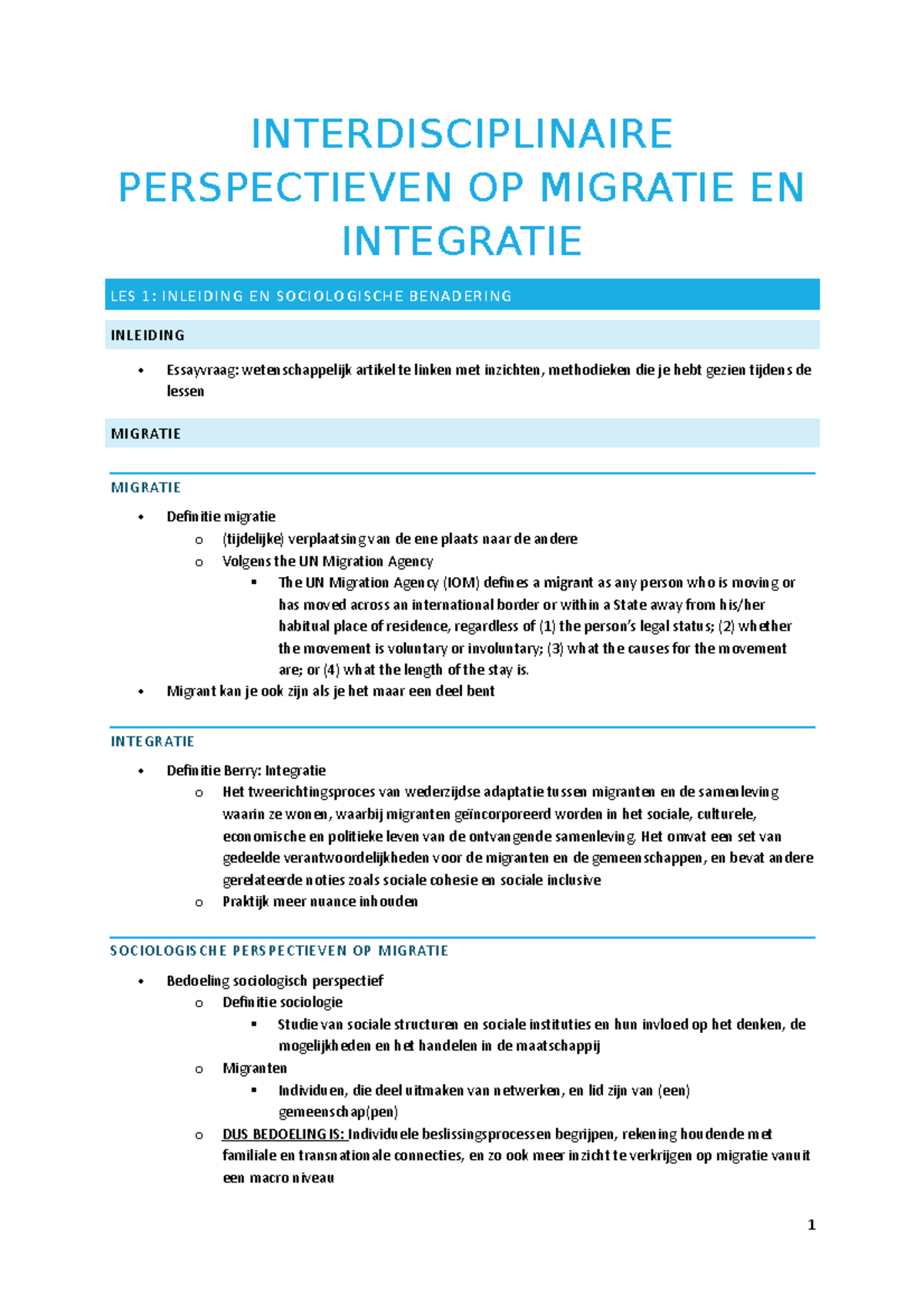 Interdisciplinaire perspectieven op migratie en integratie - INTERDISCIPLINAIRE PERSPECTIEVEN OP ...