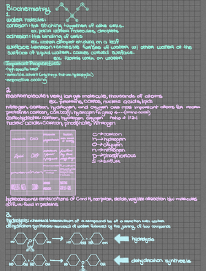 Studuco 10 - Biochemistry notes that would be great for studying for a ...