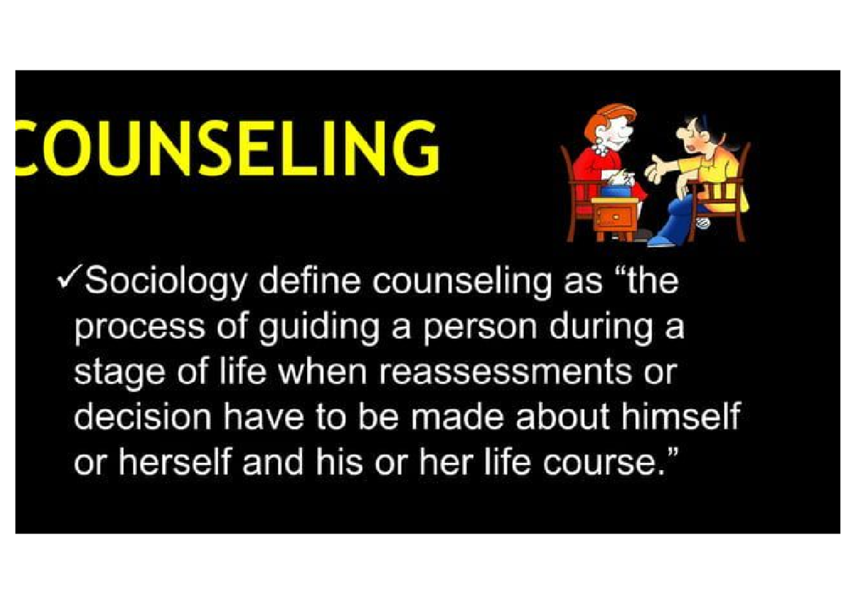Lesson 2 The Discipline of counseling - COUNSELING Sociology define ...