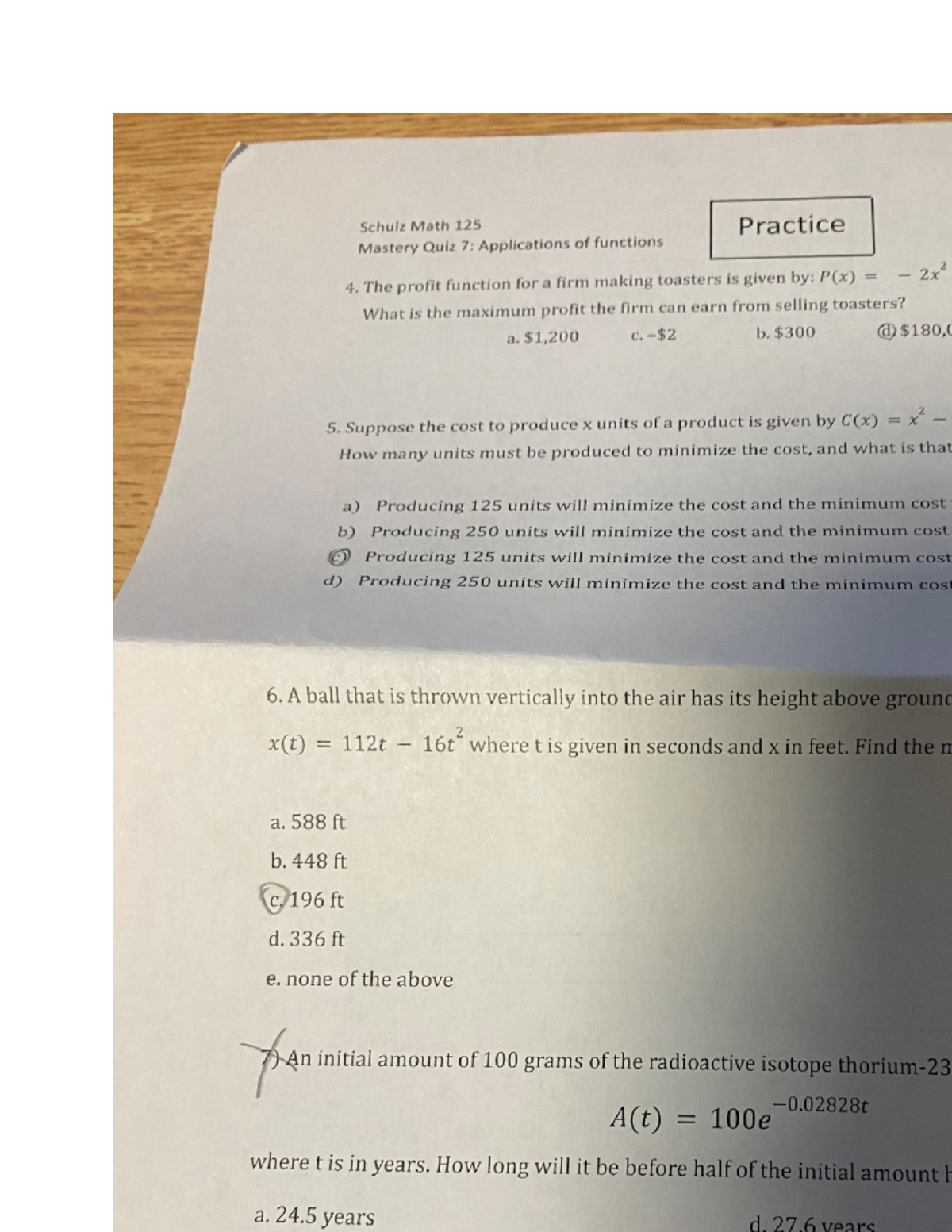 Mq 7 practice - MATH 126 - Studocu