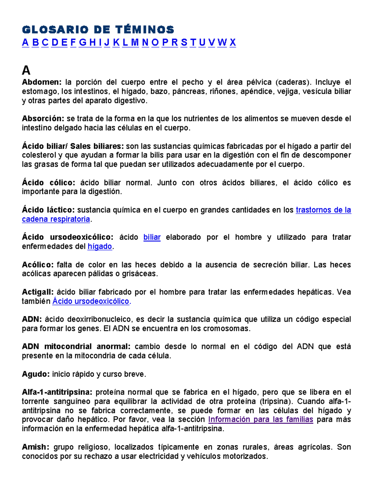 Glosario DE Terminos - ...................... - GLOSARIO DE TÉMINOS A B ...