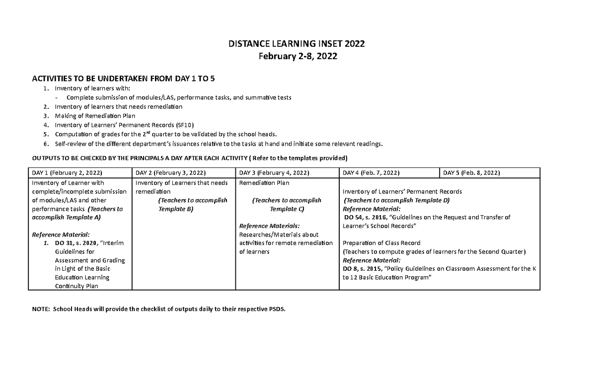 Inset-2022- Rejeal Jumao-AS - DISTANCE LEARNING INSET 2022 February 2-8 ...
