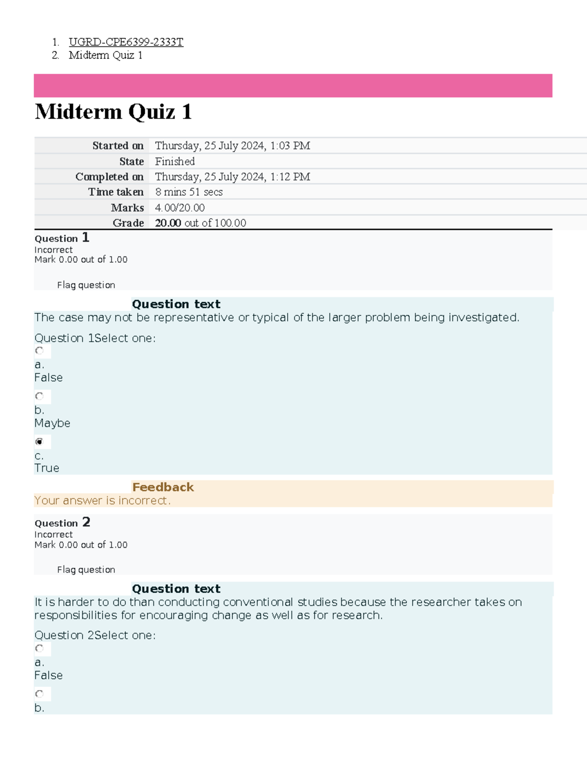 Ugrddes Pro - DesPro quiz - 1. UGRD-CPE6399-2333T 2. Midterm Quiz 1 Midterm Quiz 1 Started on ...