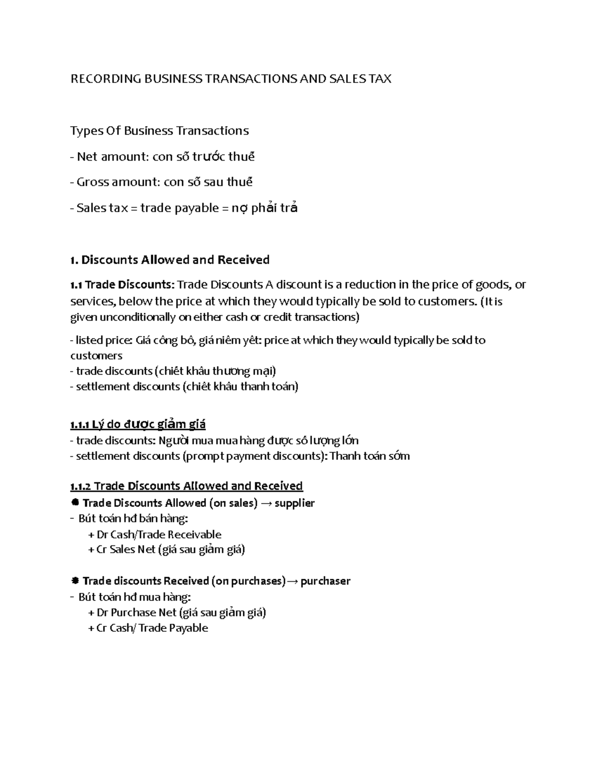 F3 ACCA Chapter 5 | Business Transaction & Sales Tax - RECORDING ...