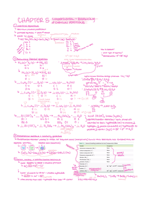 Chapter 6 chemical reactions mole and mass relationships - CHEM 1000 ...