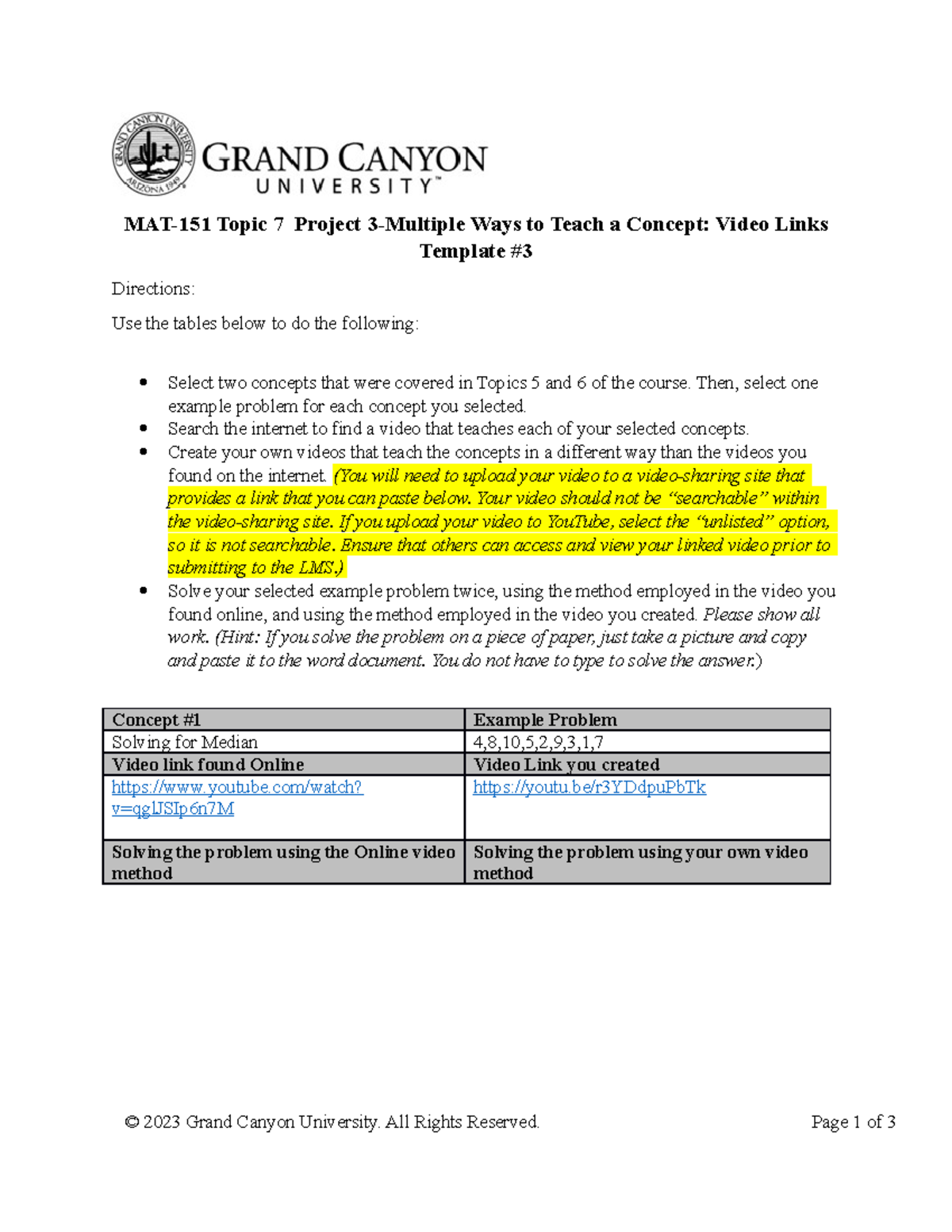 Mat151project 3 - project3 - MAT-151 Topic 7 Project 3-Multiple Ways to ...