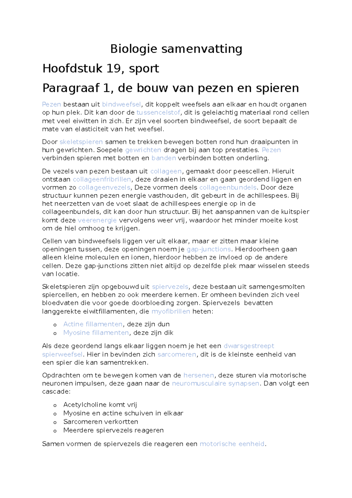 Biologie samenvatting BVJ hoofdstuk 19 en 21 - Biologie samenvatting ...