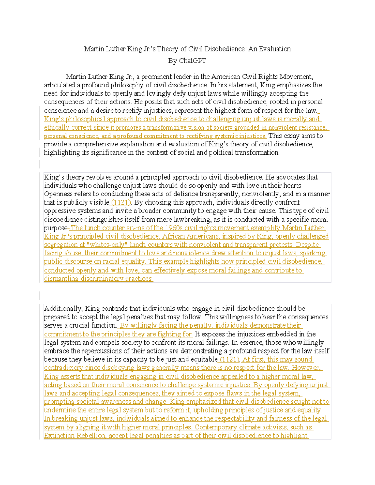 King on civil disobedience - Martin Luther King Jr.’s Theory of Civil ...