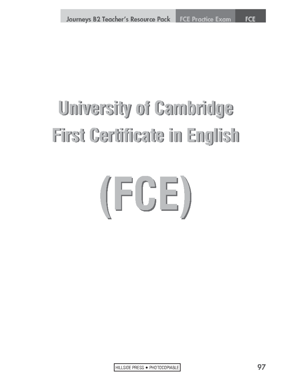 Cambridge FCE-TRP Journeys B2-students - Journeys B2 Teacher’s Resource ...