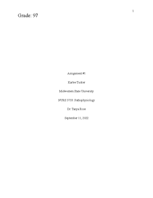 Week 14 Assignment 4 MSU - Assignment # Karlee Tucker Midwestern State ...