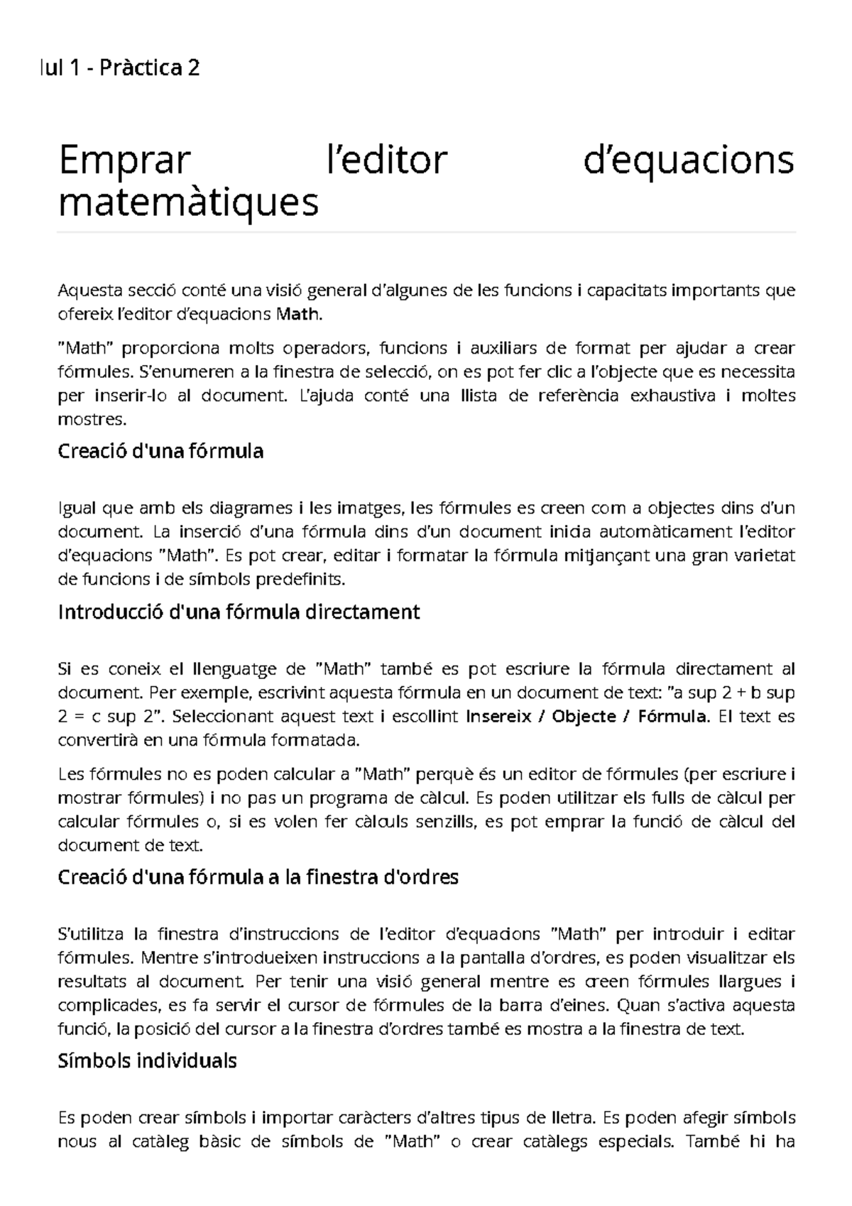 Actic c4n modul 1 practica 2 - dul 1 - Pràctica 2 Emprar l’editor d ...