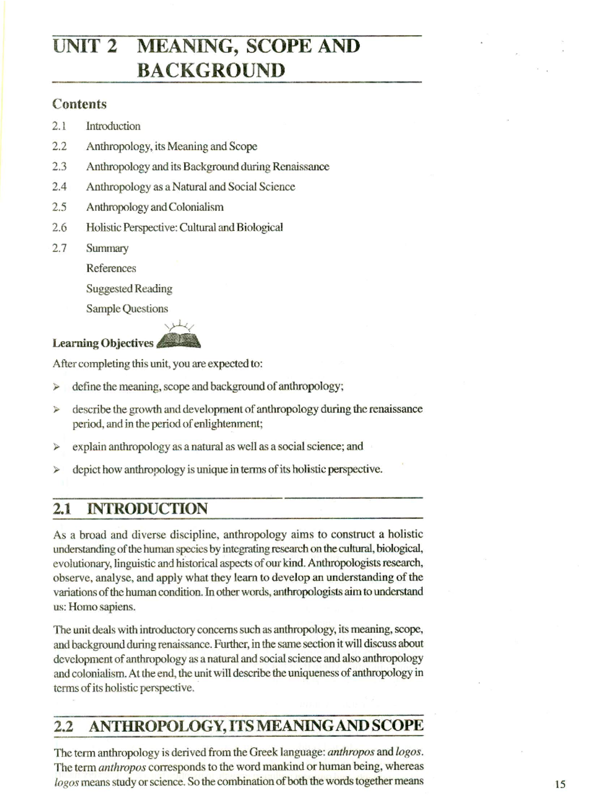 Unit-2 - Notes on Anthropological study - Physical Anthropology - Studocu