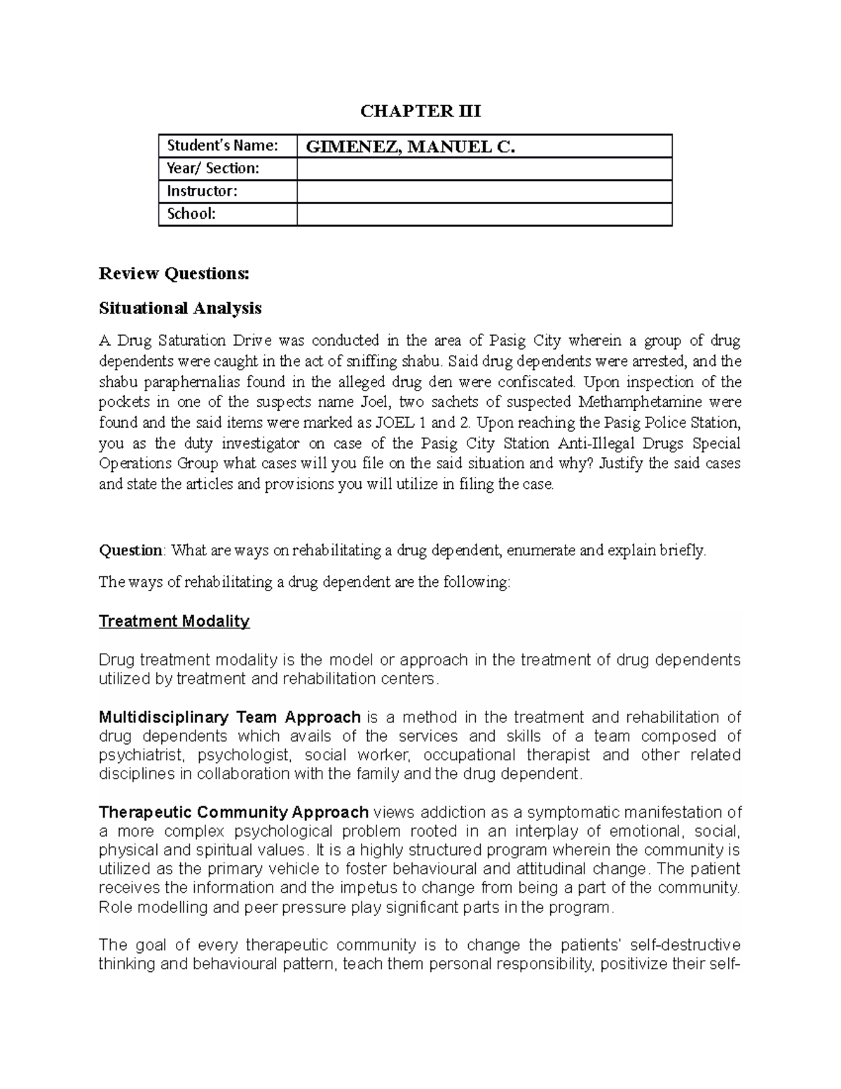 Chapter 3-Review Questions - CHAPTER III Student’s Name: GIMENEZ ...