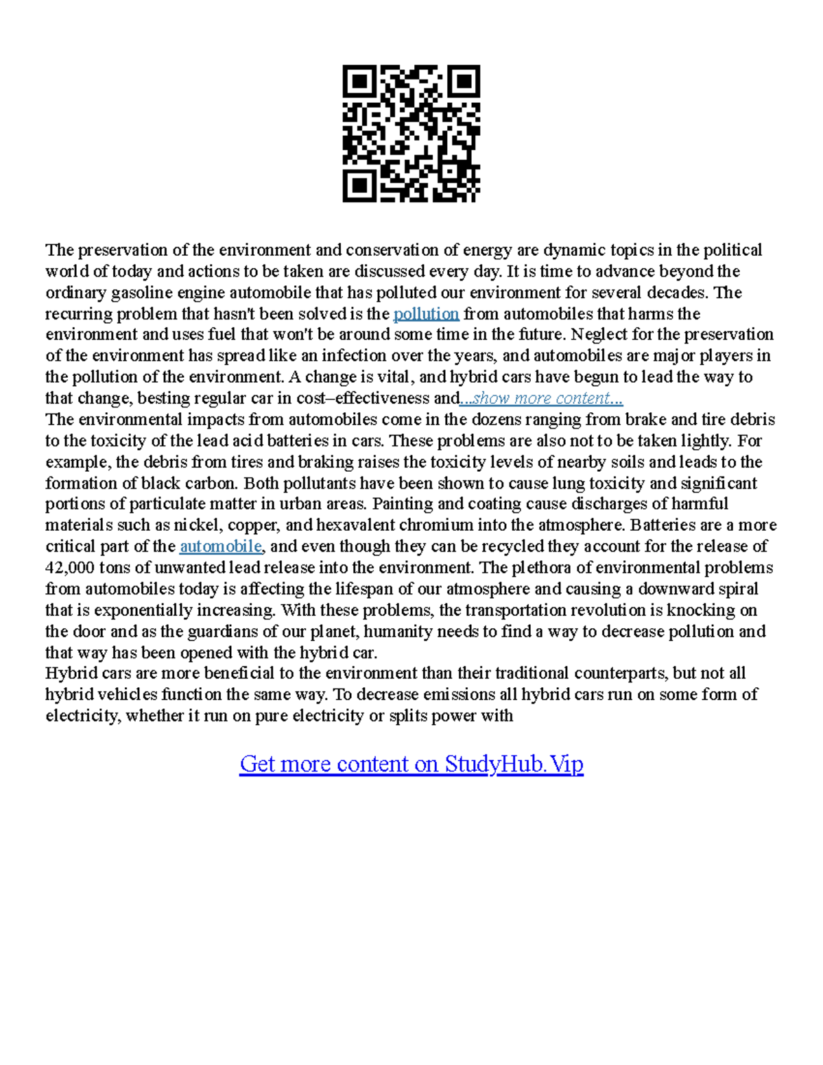 Essay On Environment Conservation - The preservation of the environment ...