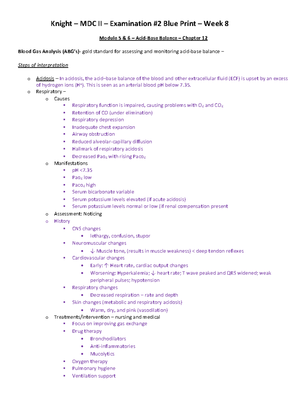 Study Guide Exam #2 - Spring 2021 - NUR2392 - Studocu
