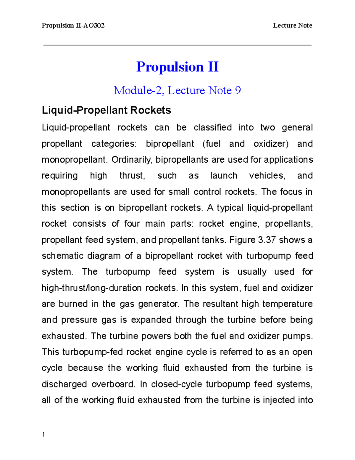 Propulsion II Module 2 Lecture note 9 - Propulsion II Module-2, Lecture ...