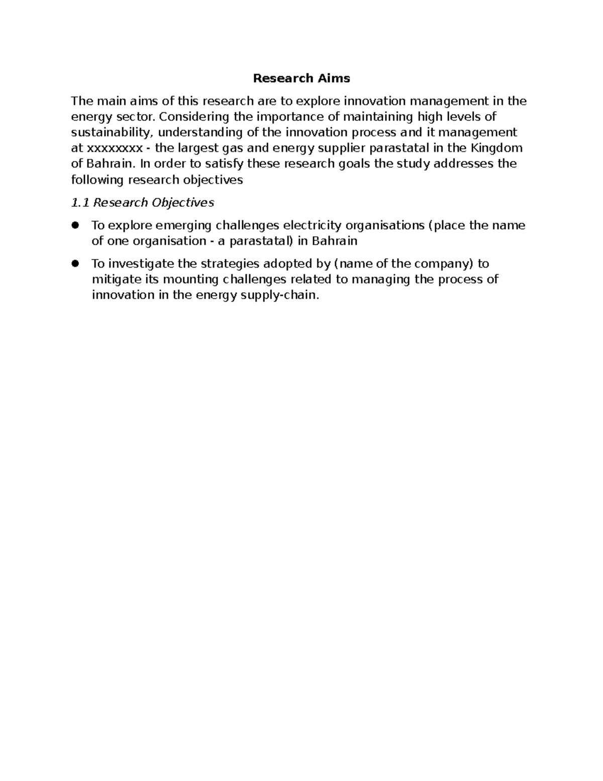 Research Aims - Examining and evaluating course content and ...