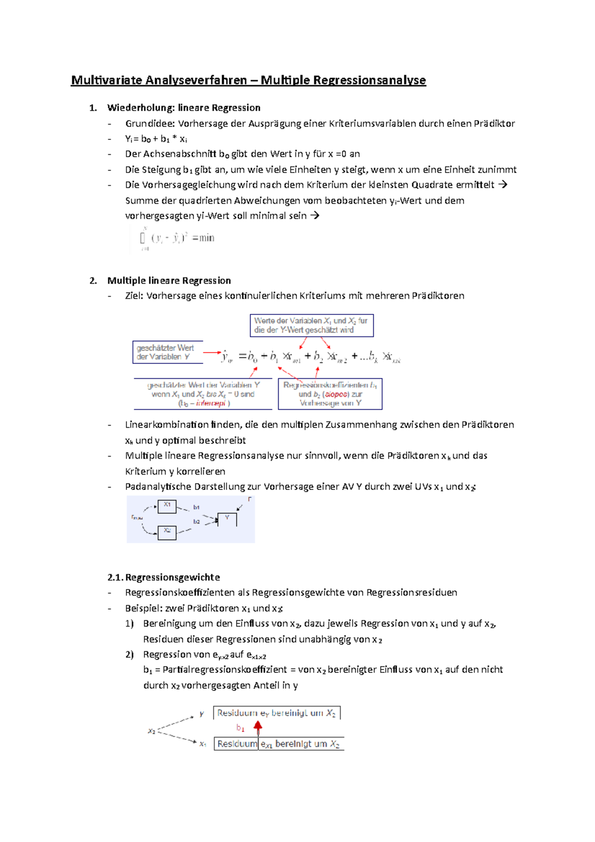 Multivariate Analyseverfahren 1 Multiple Regression - Multivariate Analyseverfahren – Multiple ...