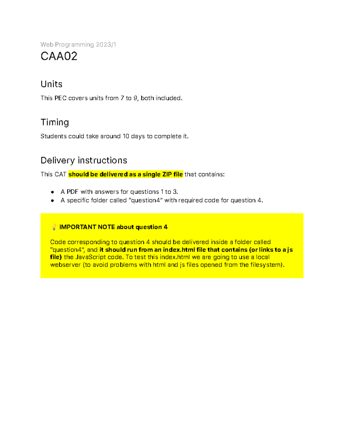 CAA2 - classroom - fixes- Jorge - Web Programming 2023/ CAA Units This ...