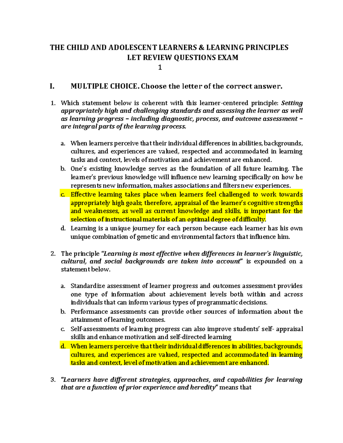 Child and adolescent - THE CHILD AND ADOLESCENT LEARNERS & LEARNING ...