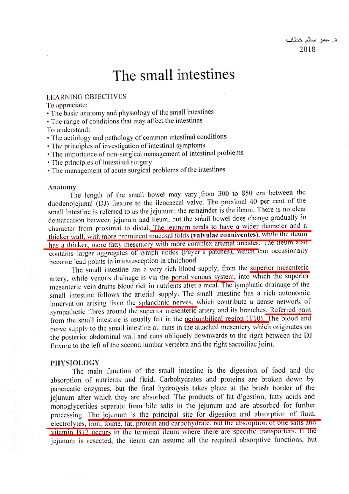 8 Small Intestine - Internal Medicine 4 - Studocu