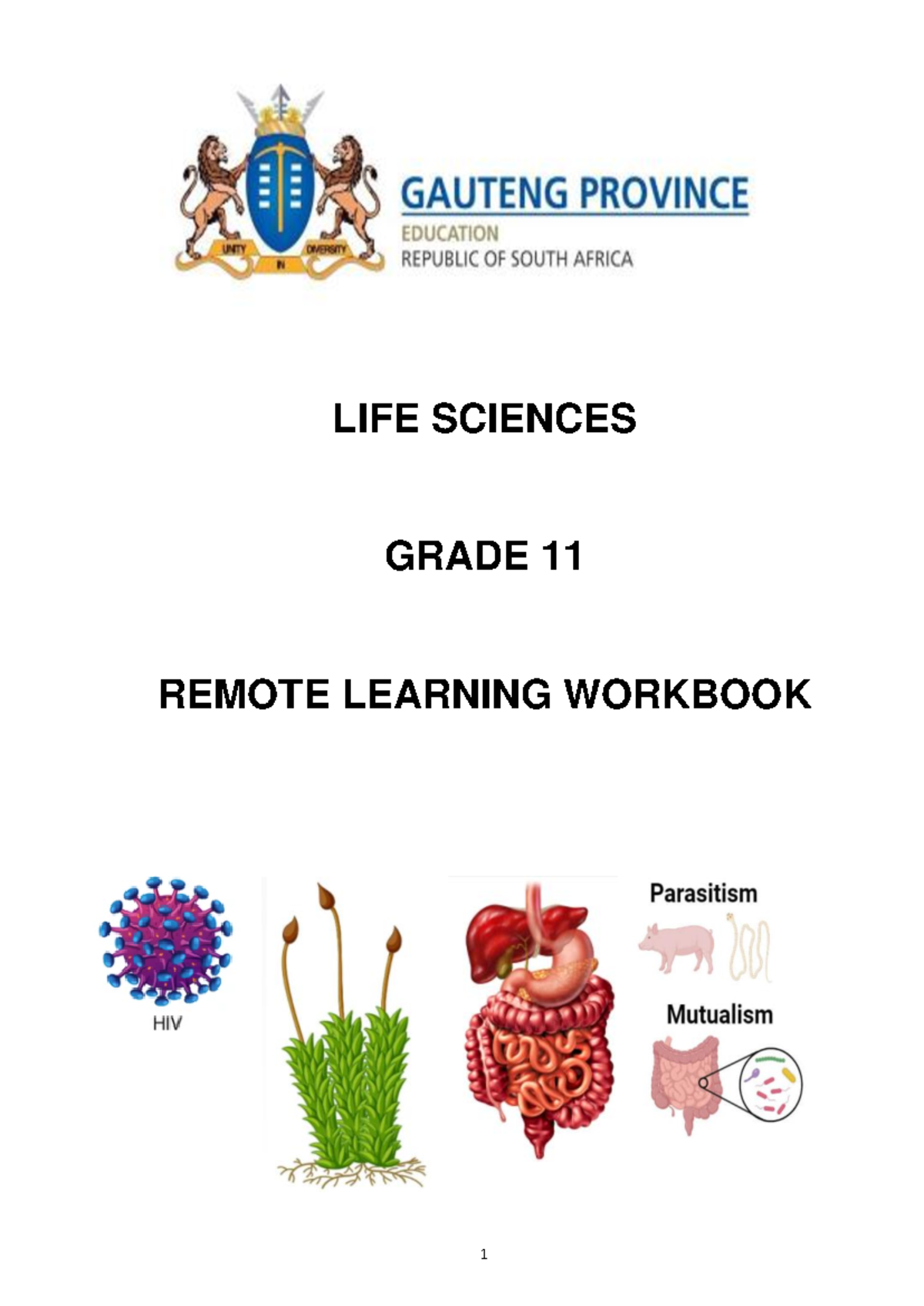 Grade 11 Life Sciences Remote learning booklet - Term 1 - LIFE SCIENCES ...