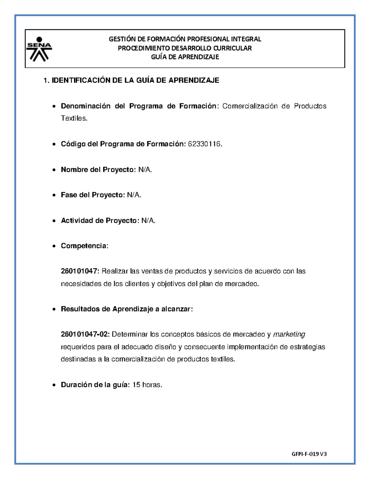 Guia de Aprendizaje AA2 - GESTI”N DE FORMACI”N PROFESIONAL INTEGRAL PROCEDIMIENTO DESARROLLO ...
