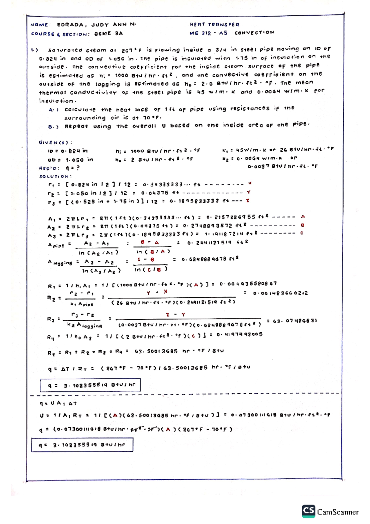 ME 312 - A5 - Edrada, JUDY ANN N. - BSME 3A - Heat Transfer ...