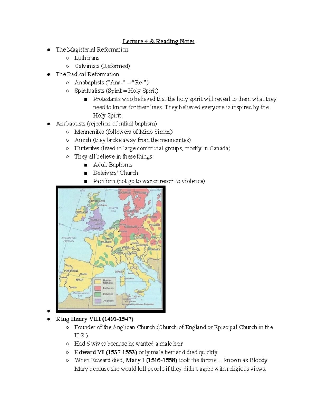 Lecture 4 Reading Notes - Lecture 4 & Reading Notes The Magisterial ...
