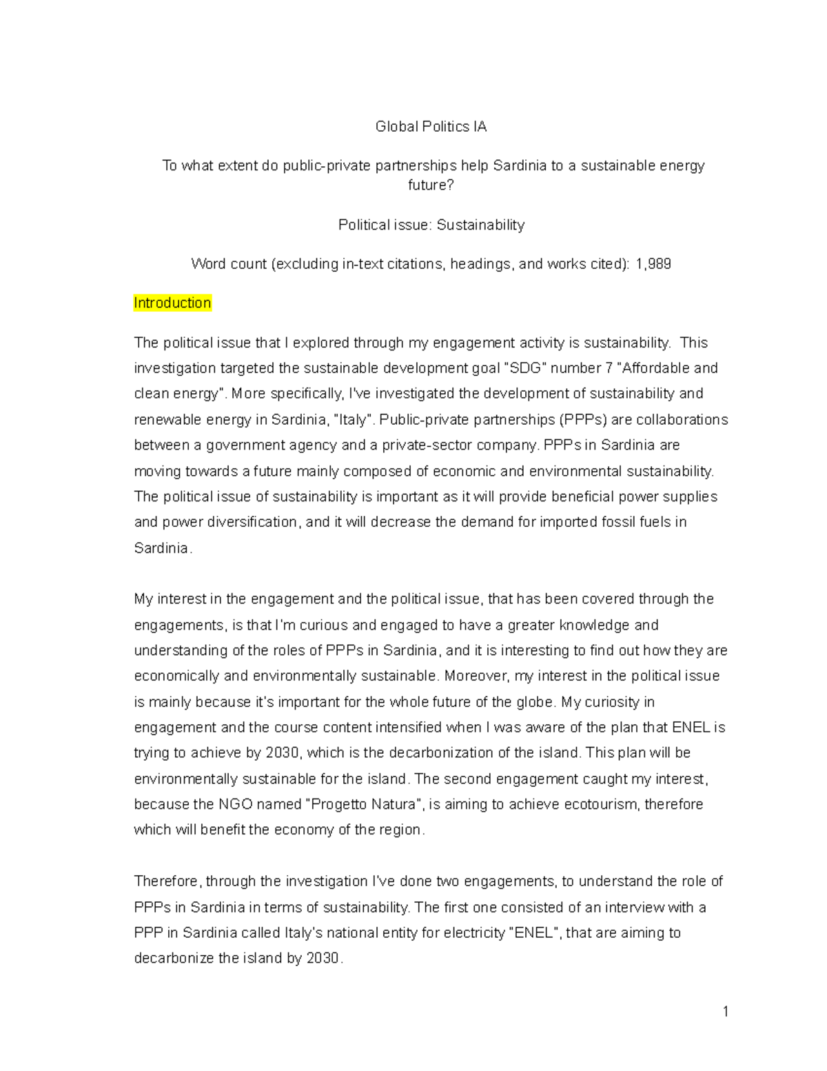 Global Politics IA Luca - Global Politics IA To what extent do public ...