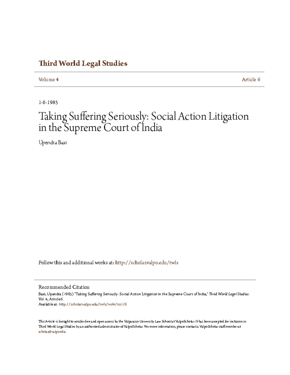 Taking Suffering Seriously Social Action Litigation in the Supre - 吀栀 ...
