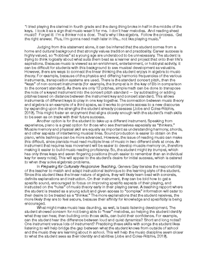 Module 4 Classroom Application - Module 4 Classroom Application: Understanding Levels of ...