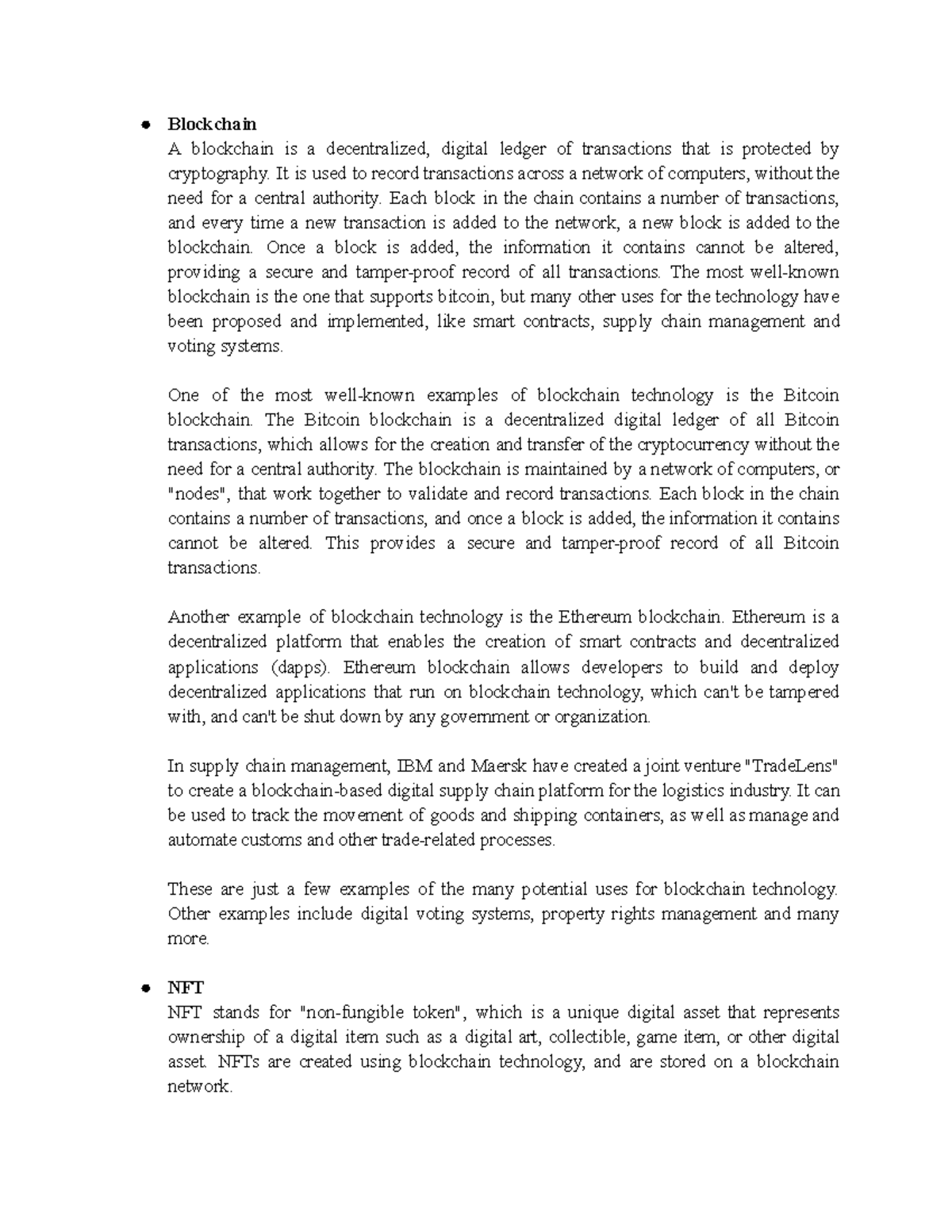 Lecture Notes Of Digital Society Ecosystem Blockchain A Blockchain Is A Decentralized Digital