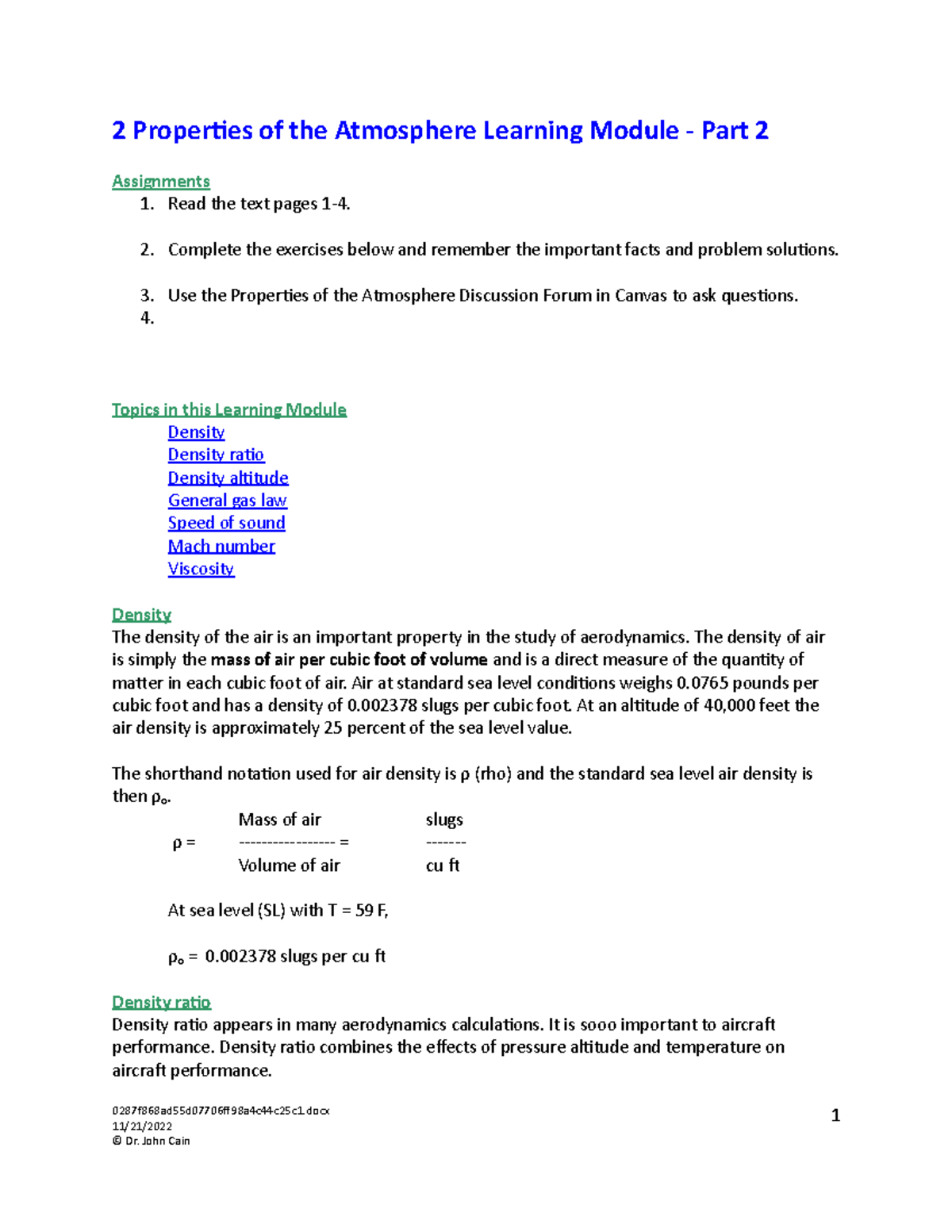 2 Properties of the Atmosphere Learning Module Part 2 UTP - Read the ...