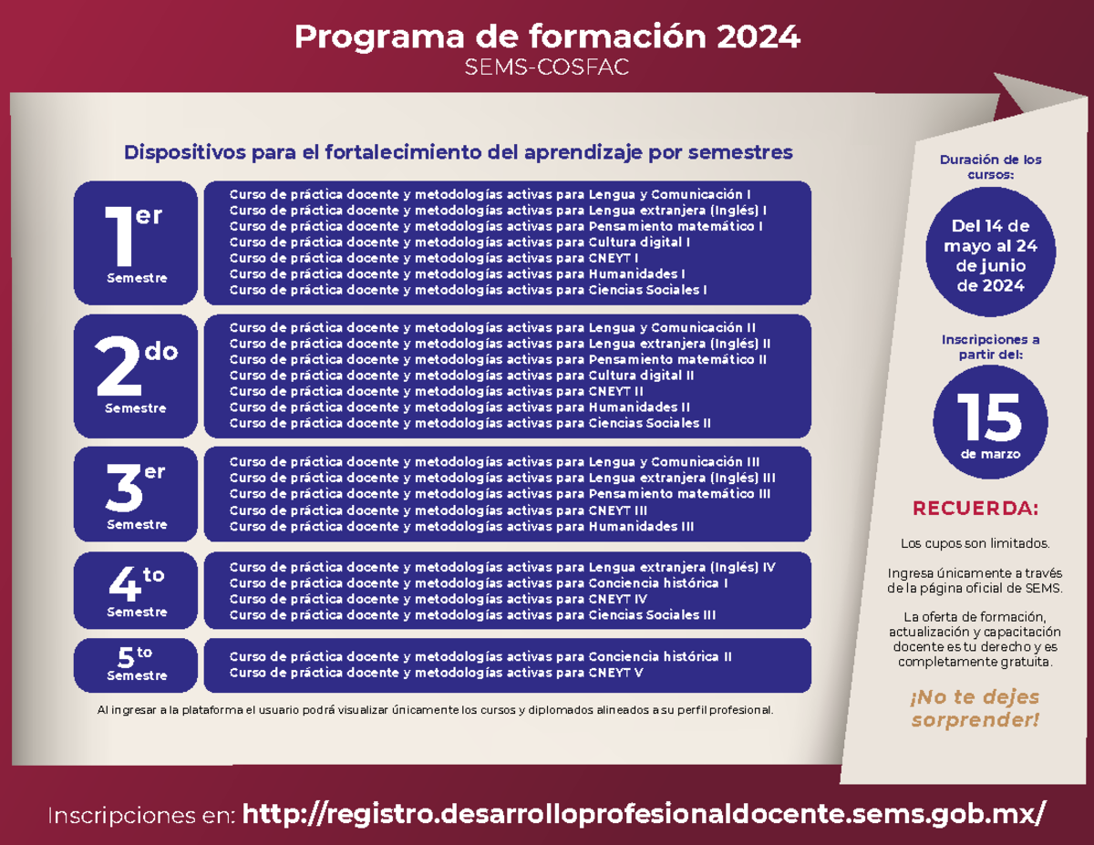 Info Oferta mayo2024 semestres inscripciones - Programa de formación ...