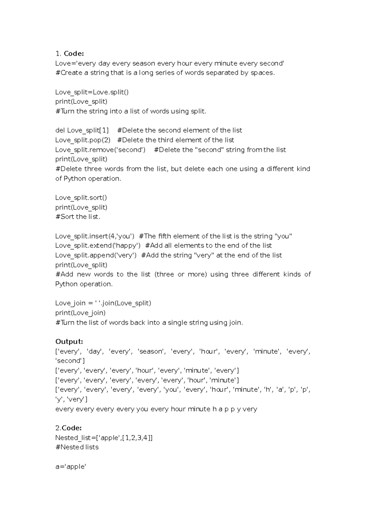 Learning Journal Unit 6 - Code: Love='every day every season every hour ...