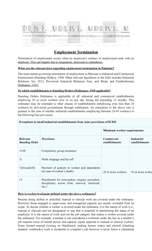 Employment Contracts in Pakistan - Adil Aftab Kashmiri (Advocate High ...
