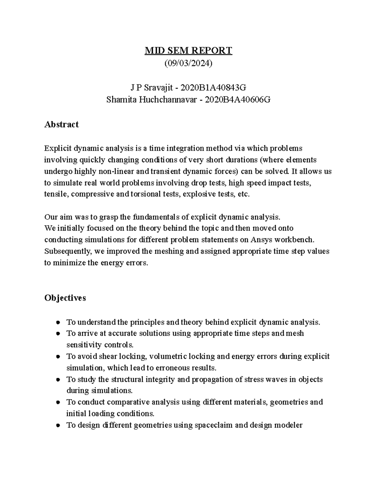 MID SEM Report 2020B4A40606 G - MID SEM REPORT (09/03/2024) J P ...