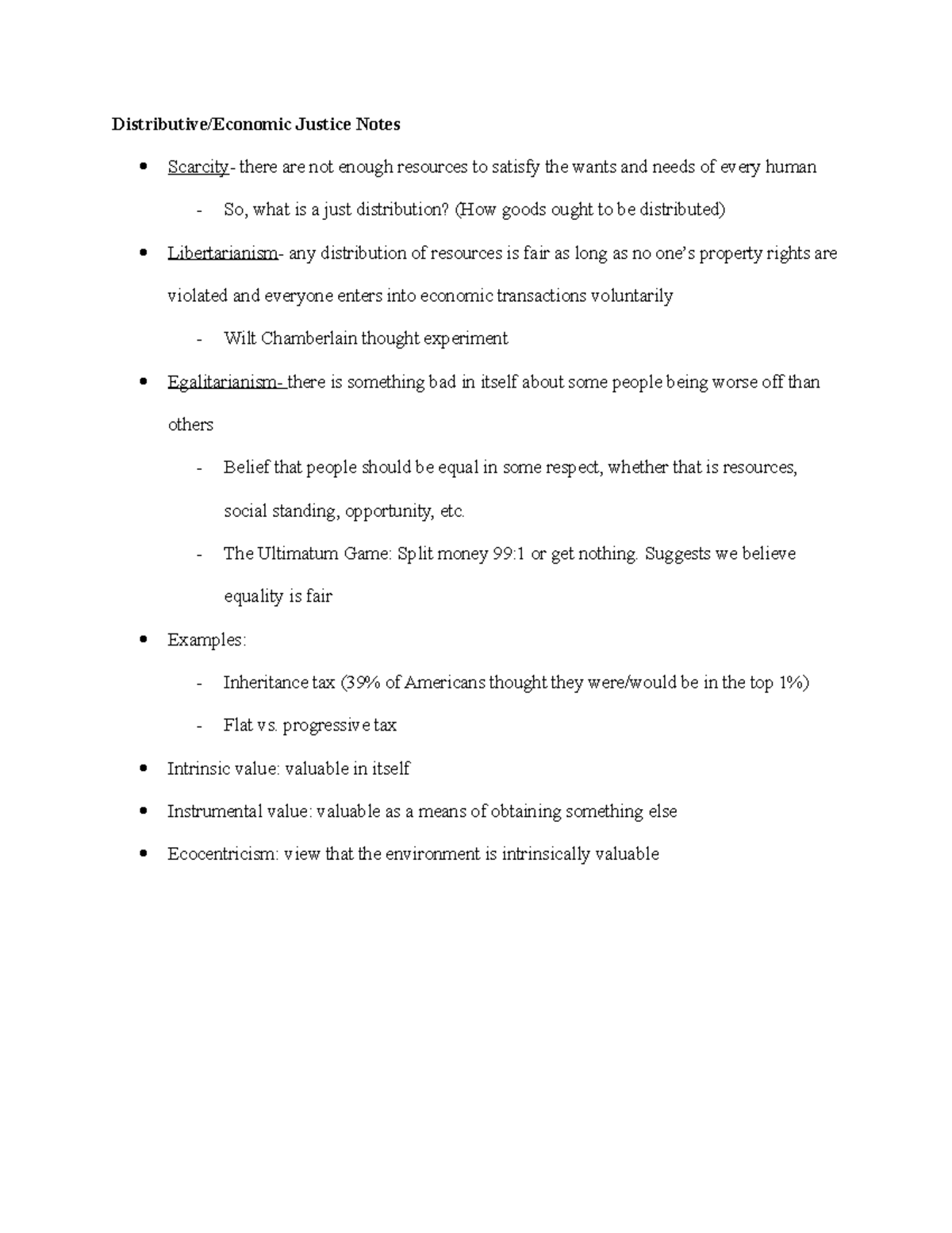 Distributive Economic Justice - Distributive/Economic Justice Notes ...