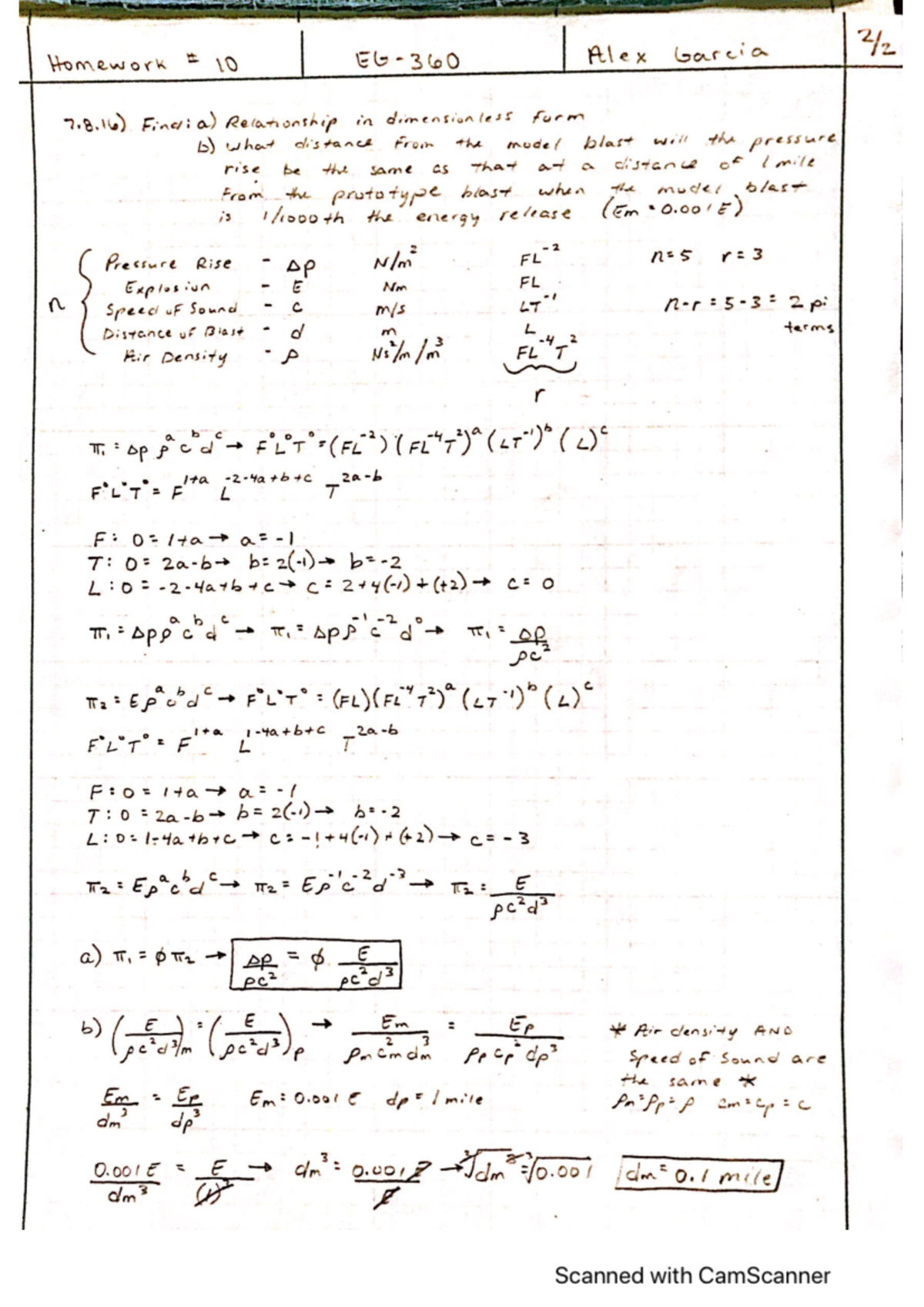 HW #10 - Fluid Mechanics HW #10 - EG 360 - Studocu