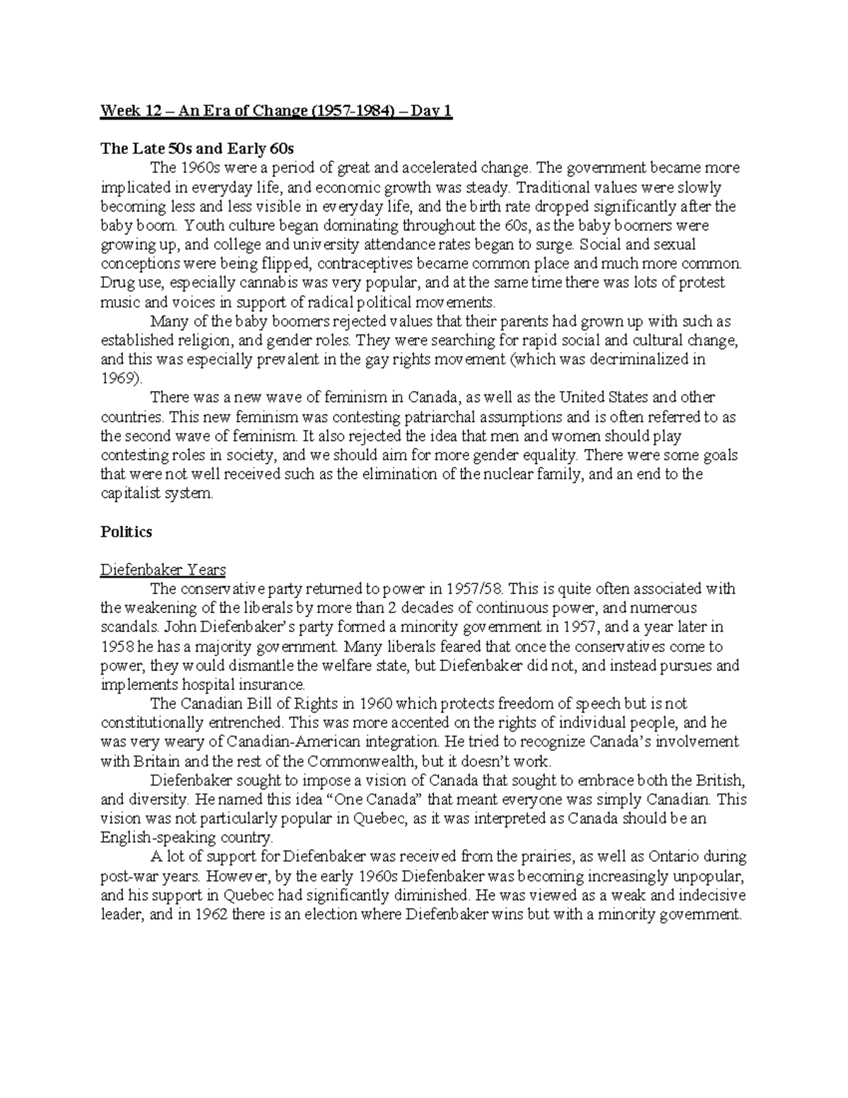 An Era of Change (1957-1984) – Part 1 - The government became more ...