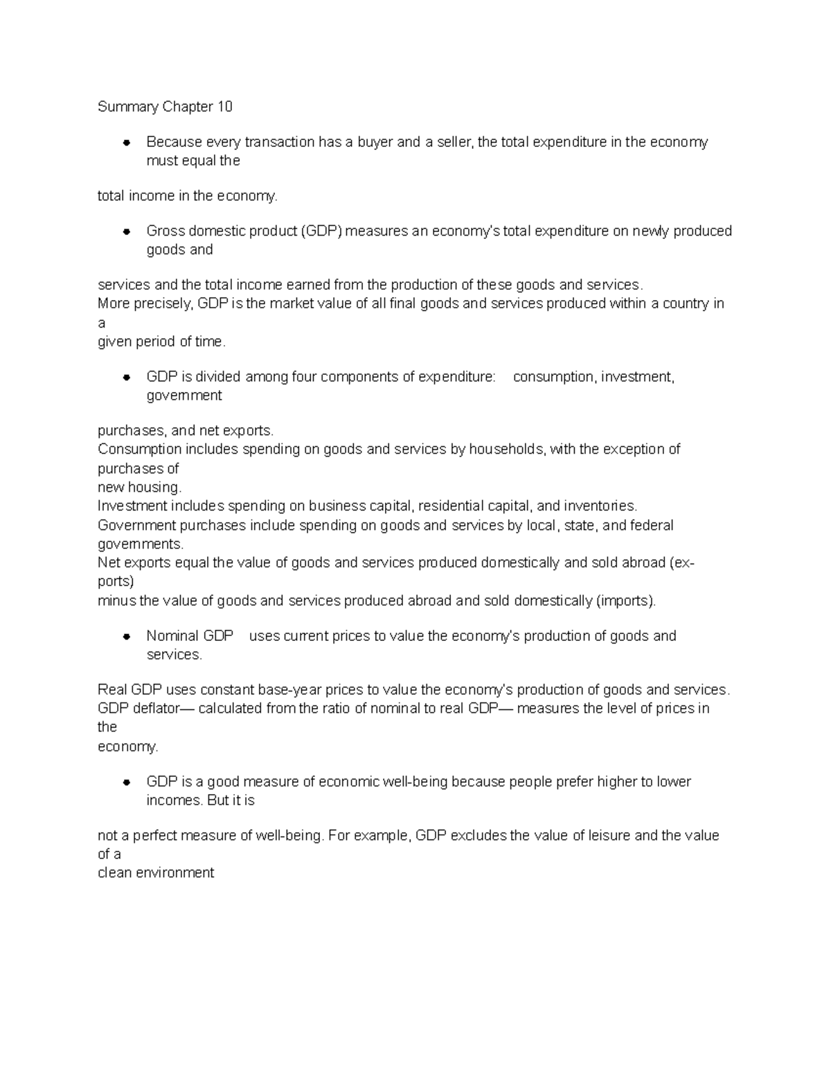 Untitled document-5 - chapter 10 - Summary Chapter 10 Because every ...