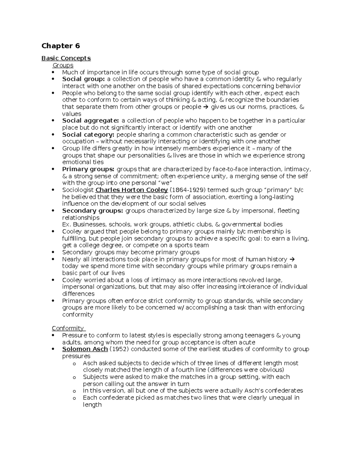 Chapter 6 Textbook Outline - Chapter 6 Basic Concepts Groups Much of ...
