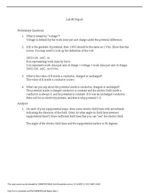 Lab 12 Report - n/a - Lab #12 Report PRELIMINARY QUESTIONS What does ...