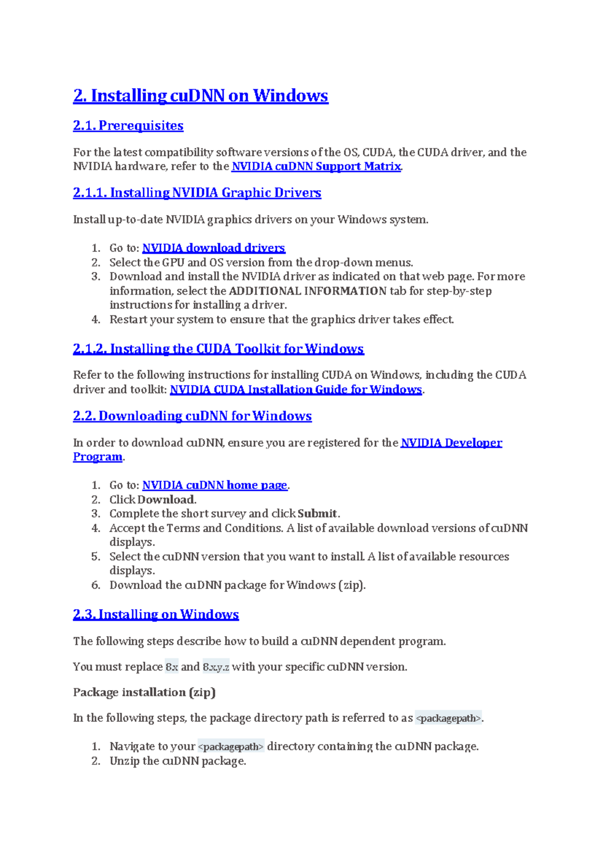 CUDA Installation Guide for cuDNN on Windows: Step-by-Step Instructions - 2. Installing cuDNN on ...