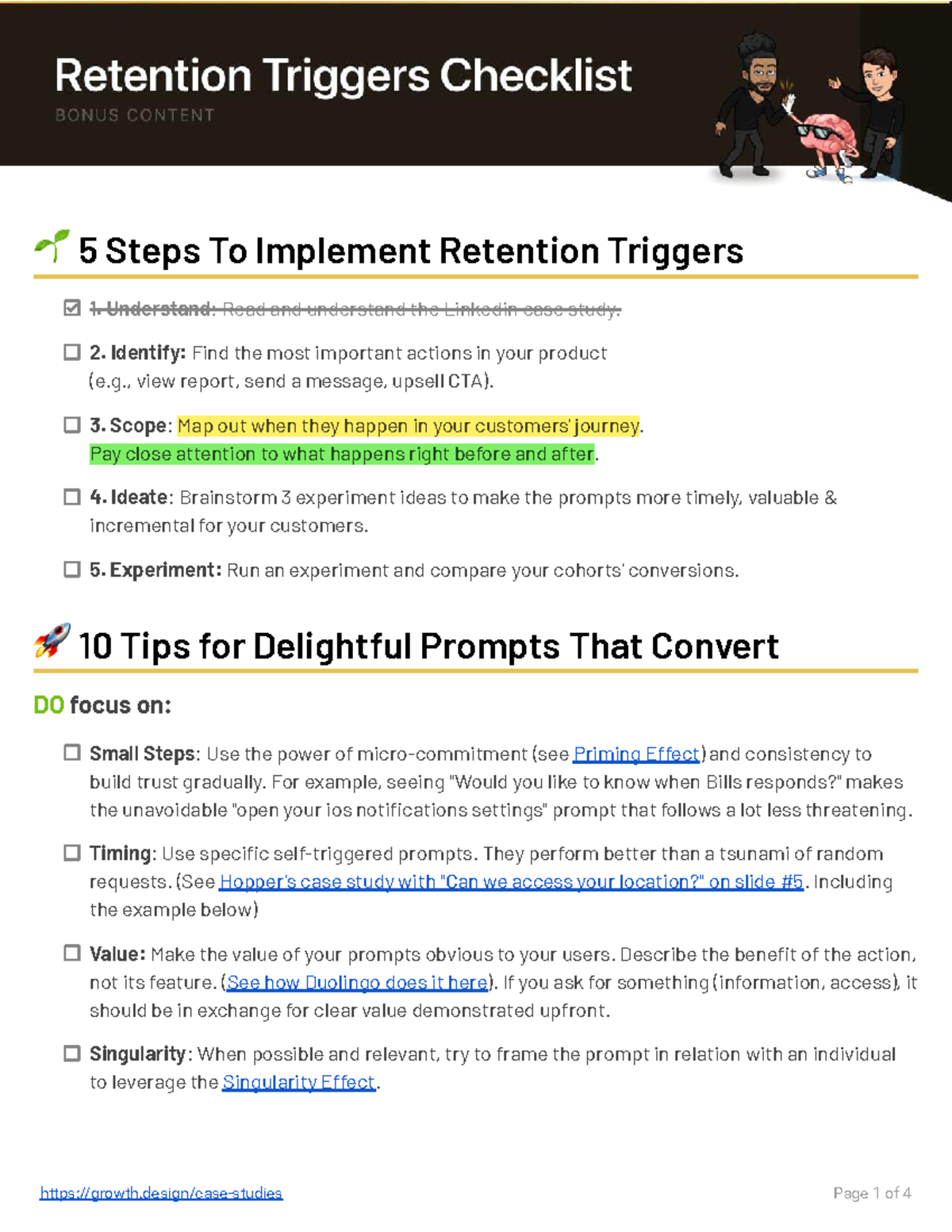 Retention-triggers-checklist - t 5 Steps To Implement Retention ...