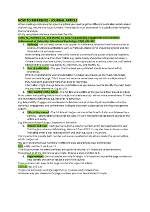 HOW TO Reference - BOOK - Harvard referencing - HOW TO REFERENCE - BOOK ...