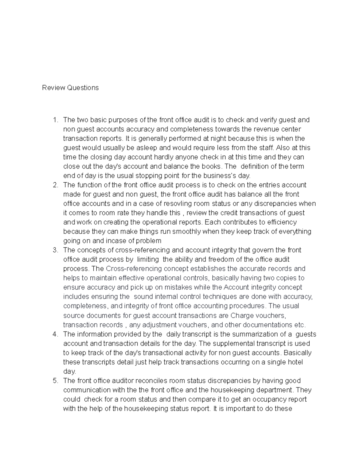 Chapter 11 Review Questions review questions managing office textbook ...