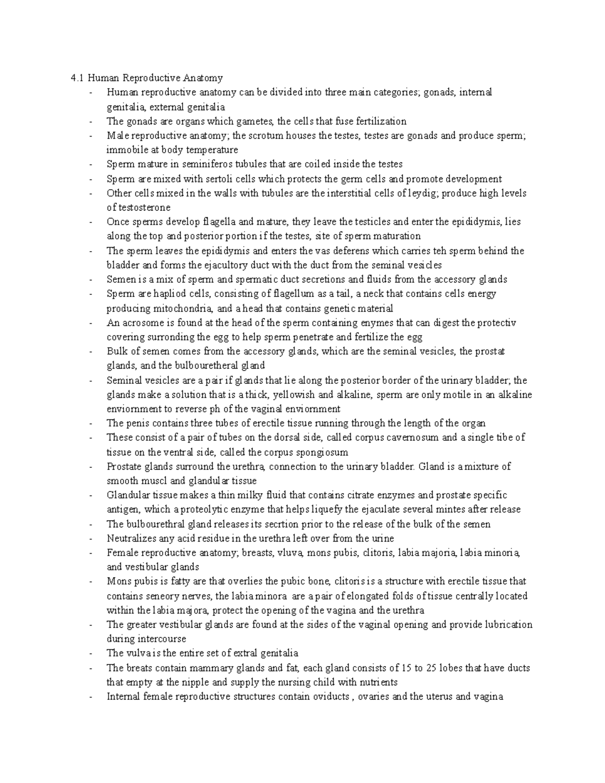 Human Reproductive Anatomy and Cell Cycle Notes - 4 Human Reproductive ...